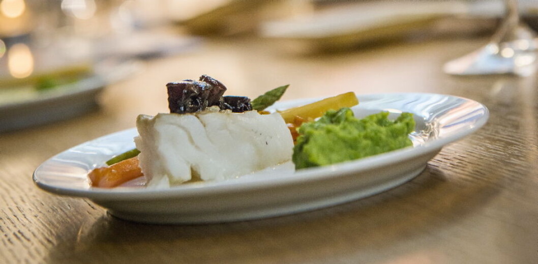 Grillet tørrfisk à la Vulkanfisk